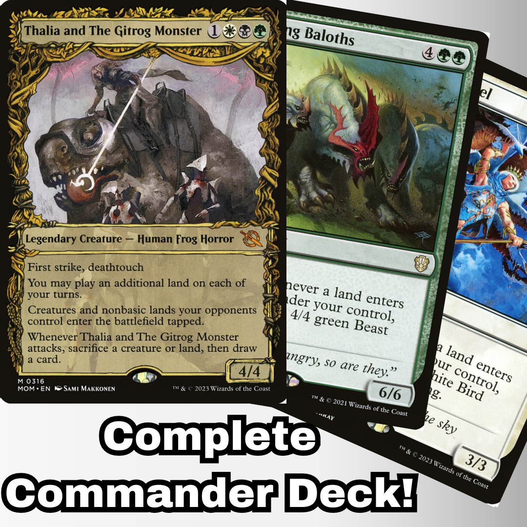 MTG Commander Deck EDH Deck Thalia and The Gitrog Monster 100 Magic Ca ...
