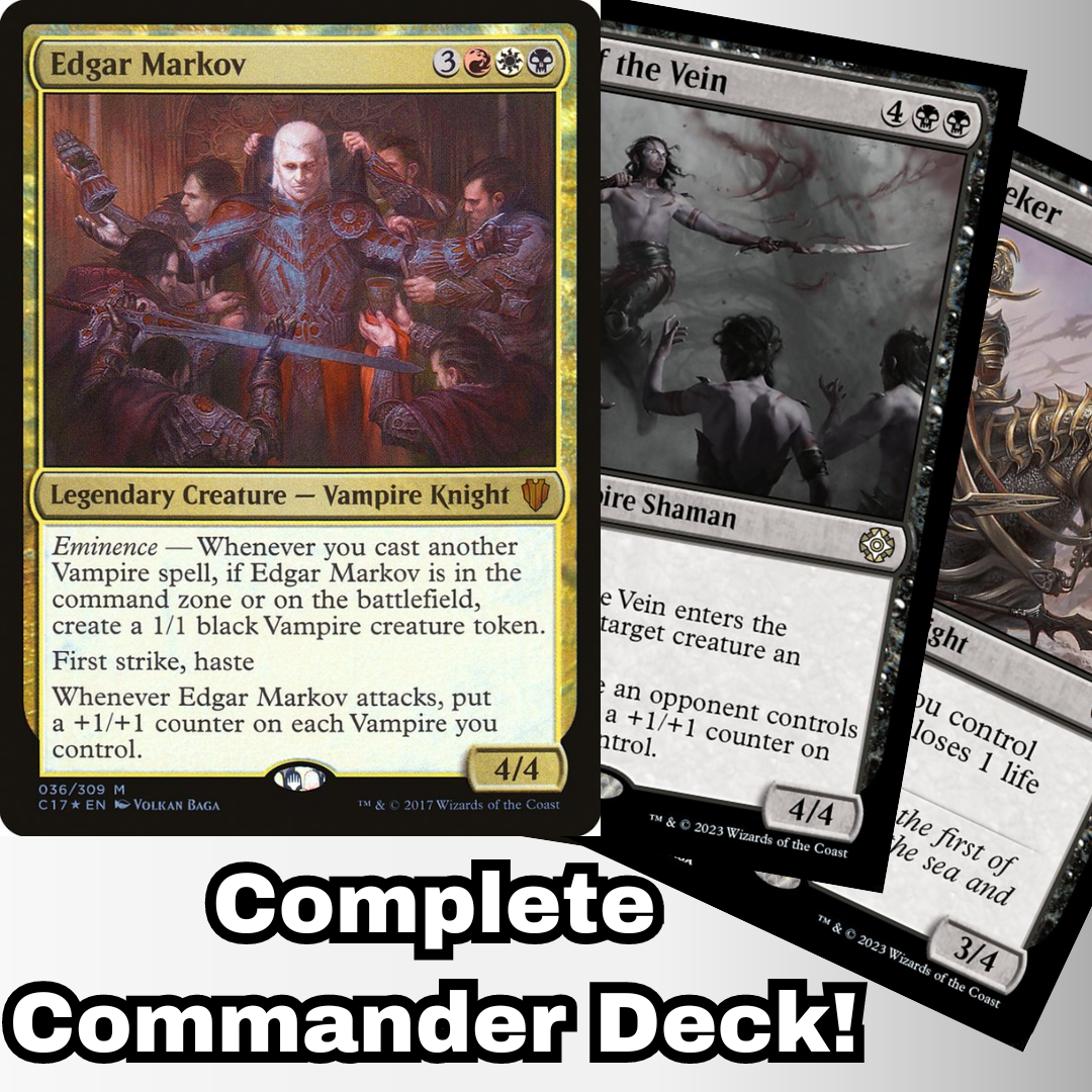 MTG Commander Vampire Deck EDH Deck Edgar Markov 100 Magic Cards Custo ...
