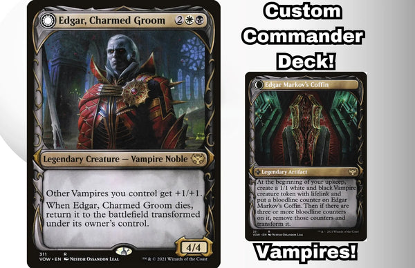 MTG Commander Deck EDH Deck Edgar, Charmed Groom 100 Magic Cards Custo ...