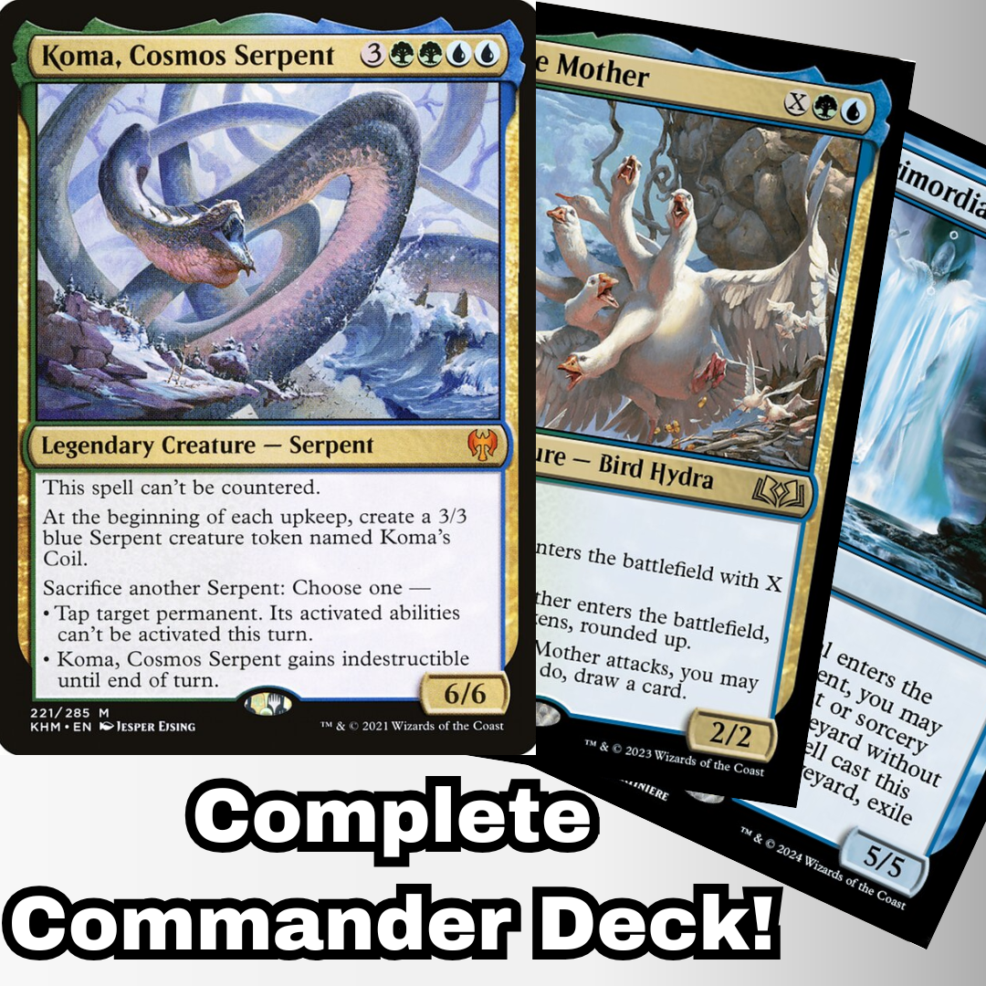 MTG Commander Deck EDH Deck Koma, Cosmos Serpent 100 Magic Cards Custo ...