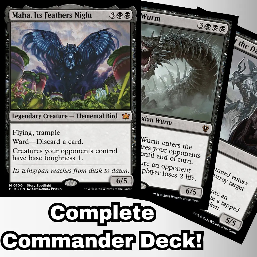 MTG Commander EDH Deck Maha, Its Feathers Night 100 Magic Cards Custom ...