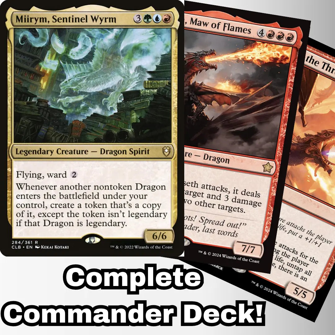MTG Commander Dragon Deck EDH Deck Miirym, Sentinel Wyrm 100 Magic Car ...