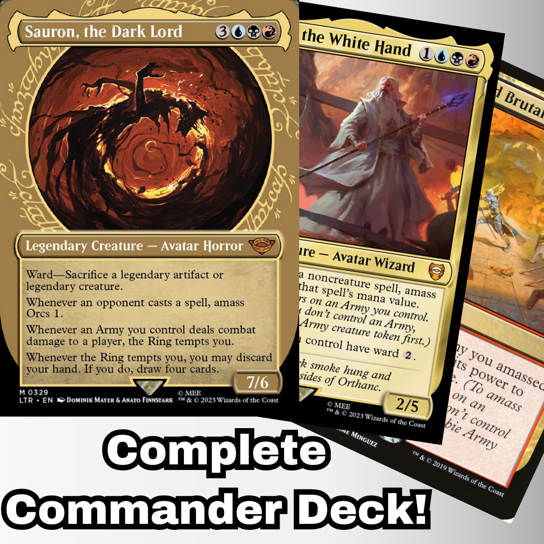 MTG Commander Deck EDH Deck Sauron, the Dark Lord 100 Magic Cards Cust ...