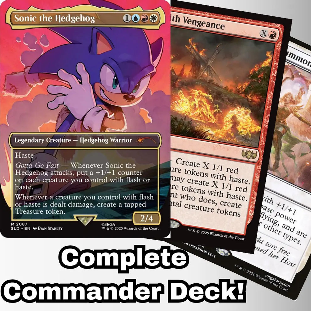 MTG Commander EDH Sonic the Hedgehog 100 Magic Cards Custom – Moonveil Games