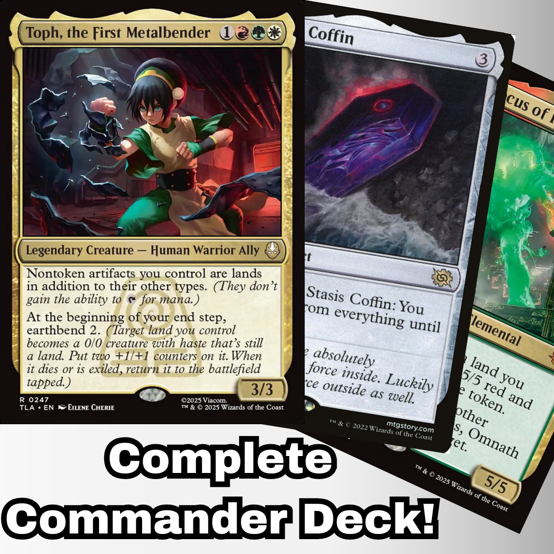 MTG Commander Deck EDH Deck Toph, the First Metalbender 100 Magic Card – Moonveil Games
