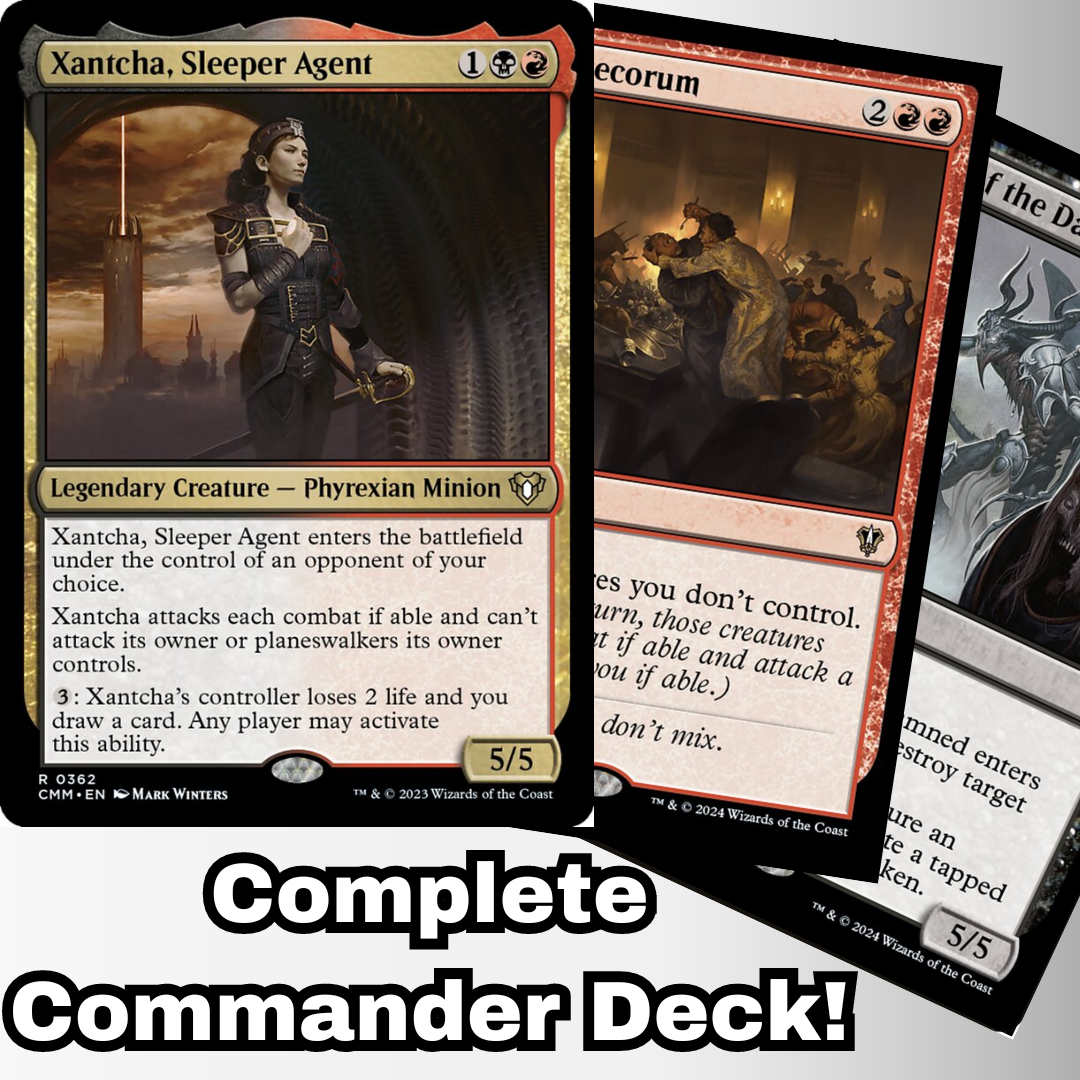 MTG Commander Deck EDH Deck Xantcha, Sleeper Agent 100 Magic Cards Cus ...