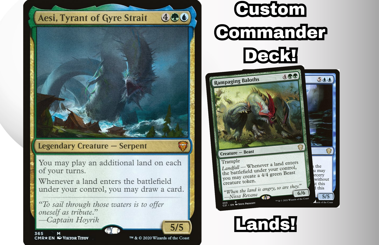 MTG Commander Dragon Deck EDH Deck Aesi, Tyrant of Gyre Strait 100 Mag – Moonveil Games