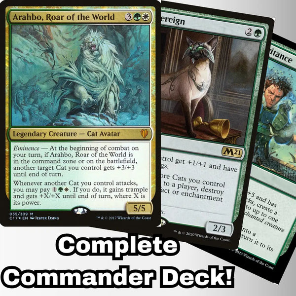 MTG Commander Deck Cats EDH Deck Arahbo, Roar of the World 100 Magic C ...