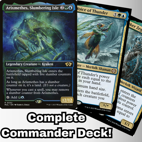 MTG Commander Deck EDH Deck Arixmethes, Slumbering Isle 100 Magic Card ...