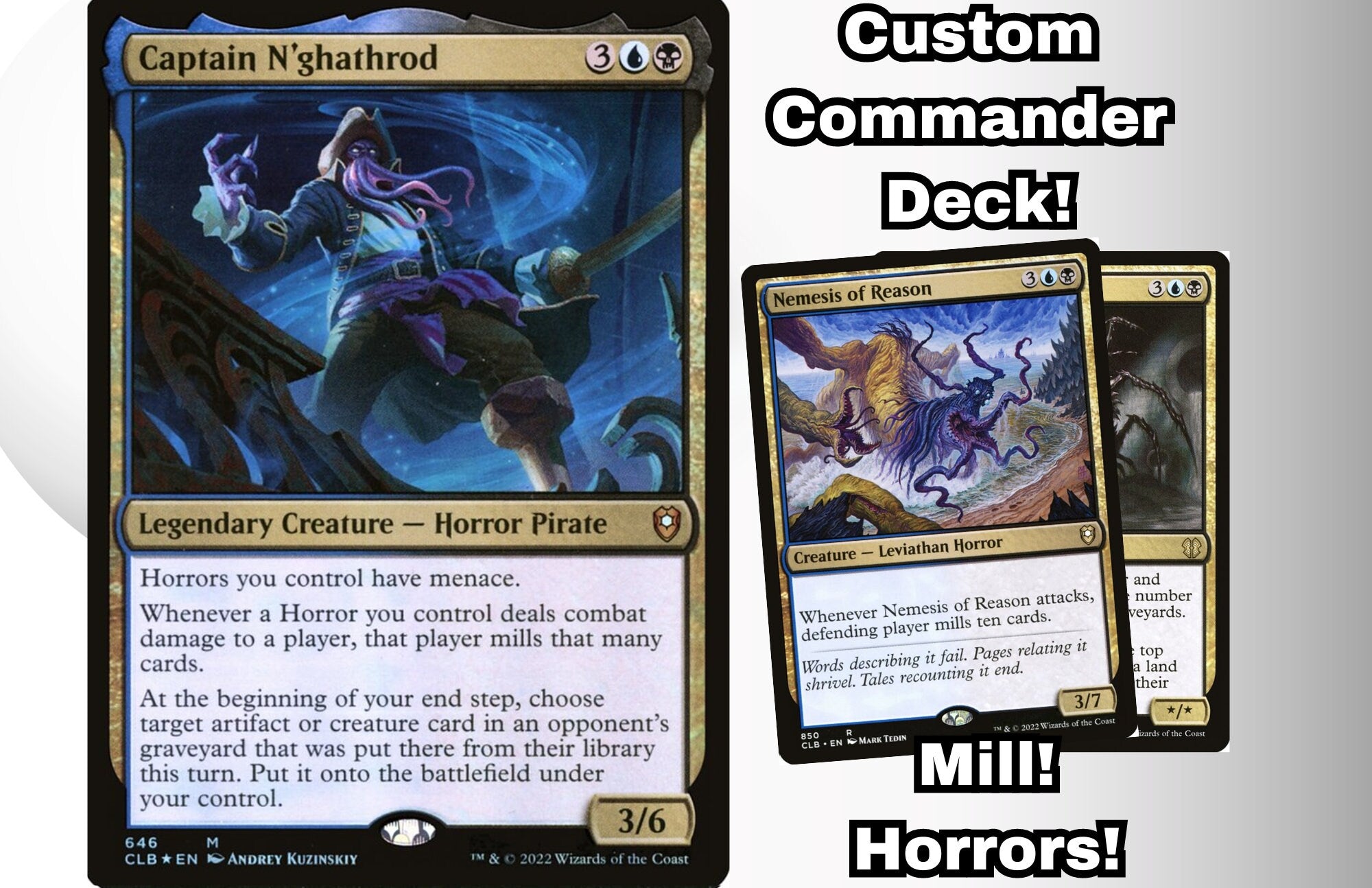 MTG Commander Deck EDH Deck Captain N'ghathrod 100 Magic Cards Custom ...