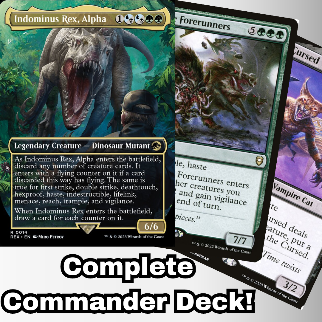 MTG Commander Deck EDH Deck Indominus Rex, Alpha 100 Magic Cards Custo ...