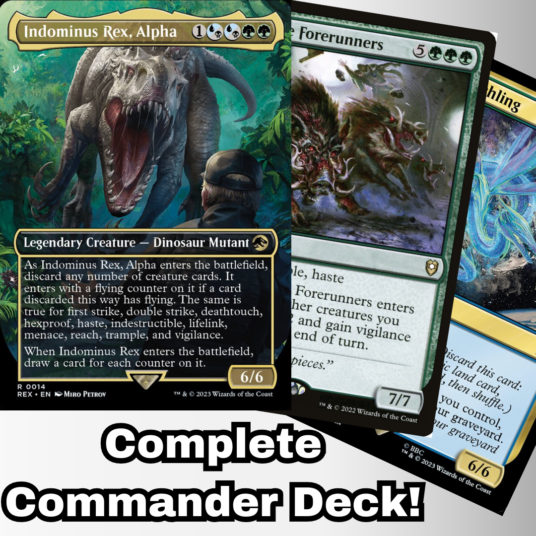 MTG Commander Deck EDH Deck Indominus Rex, Alpha 100 Magic Cards Custo ...