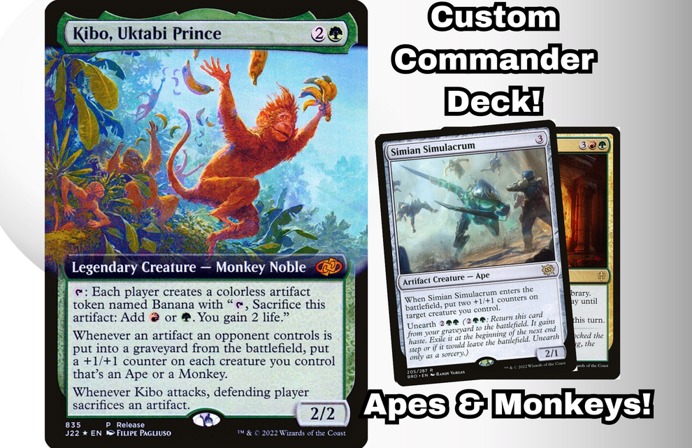 MTG Commander Deck EDH Deck Kibo, Uktabi Prince 100 Magic Cards Custom ...
