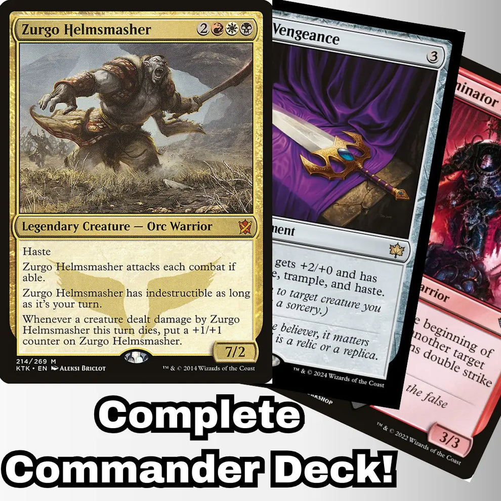 MTG Commander EDH Zurgo Helmsmasher 100 Magic Cards Custom – Moonveil Games